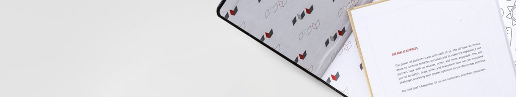 Printed End Papers - Bookblock Custom Made Notebooks