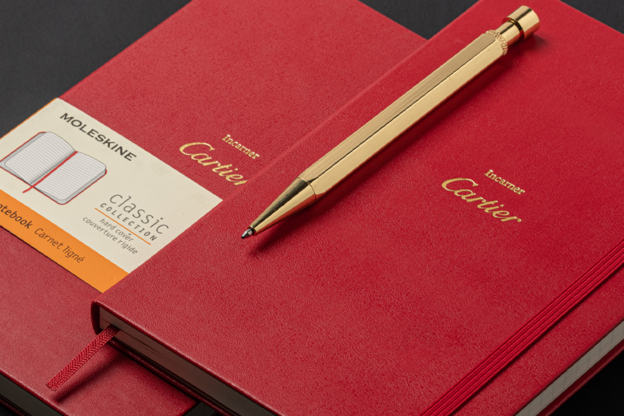 Cartier Gold Foiled Logo Moleskine | Bookblock | Custom Notebooks ...