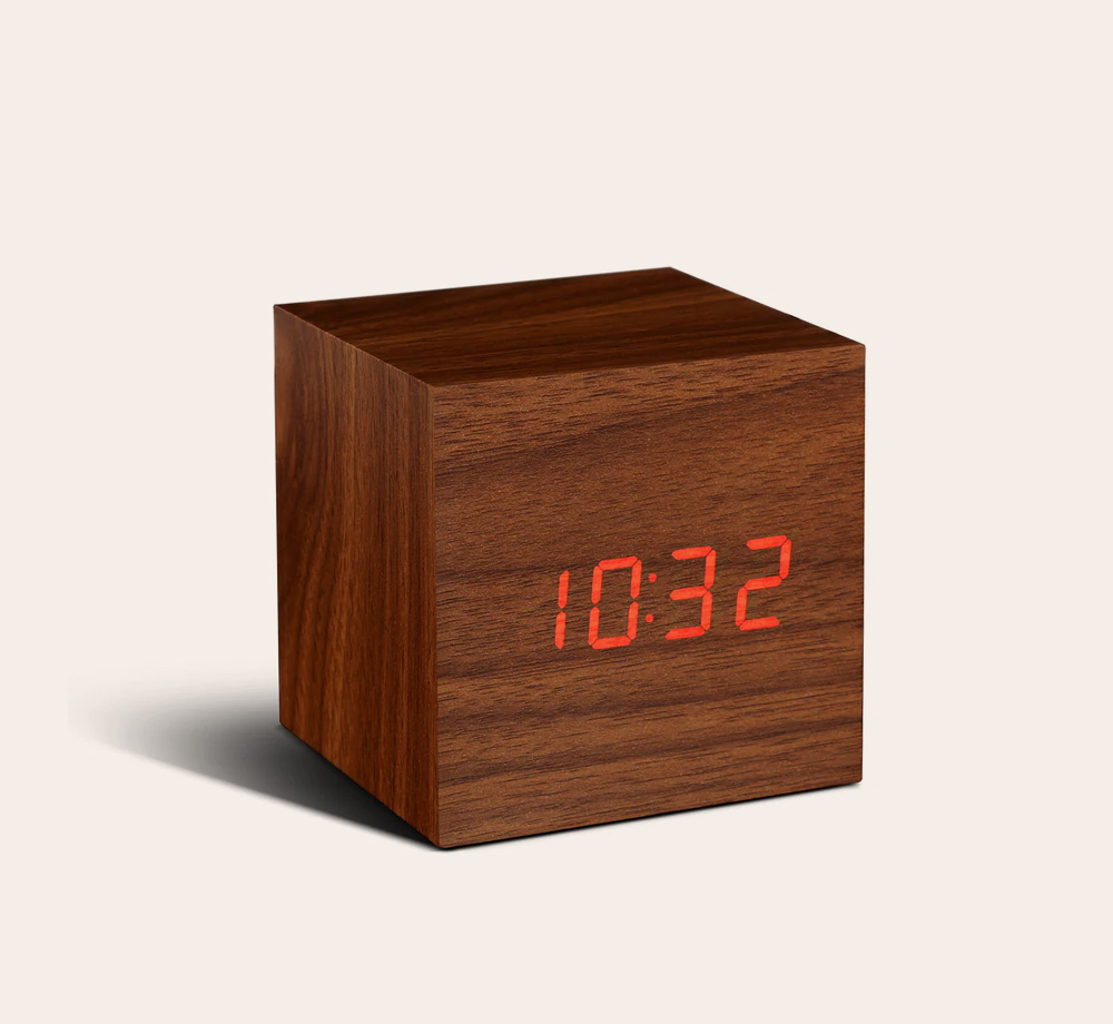 Wooden Cube Click Clock | Bookblock | Custom Notebooks, Journals and ...
