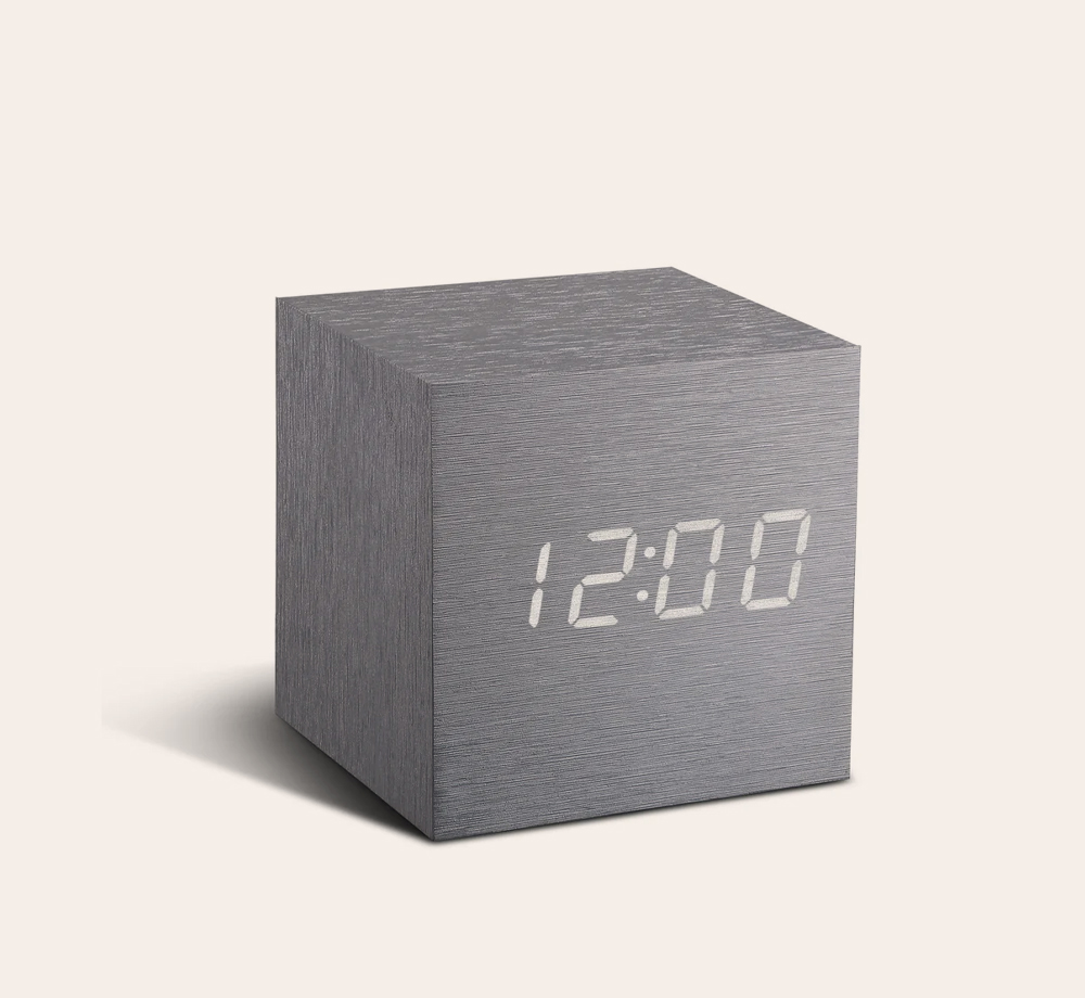 Wooden Cube Click Clock | Bookblock | Custom Notebooks, Journals and ...
