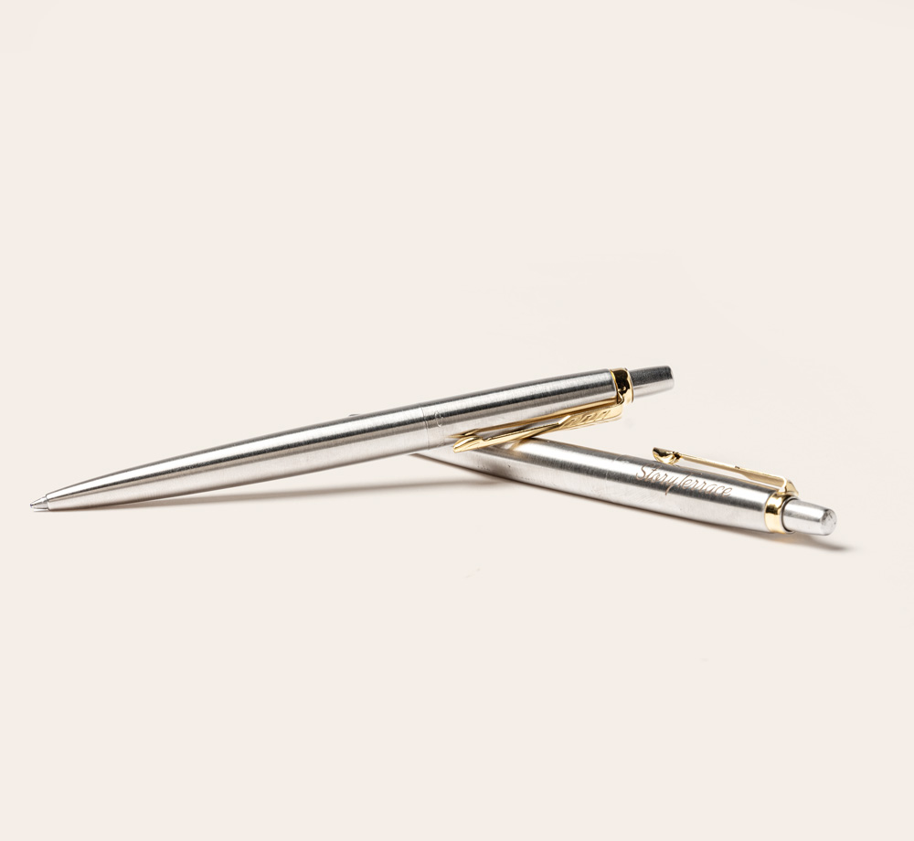 Stainless Steel Jotter Ballpoint Pen | Bookblock | Custom Notebooks ...